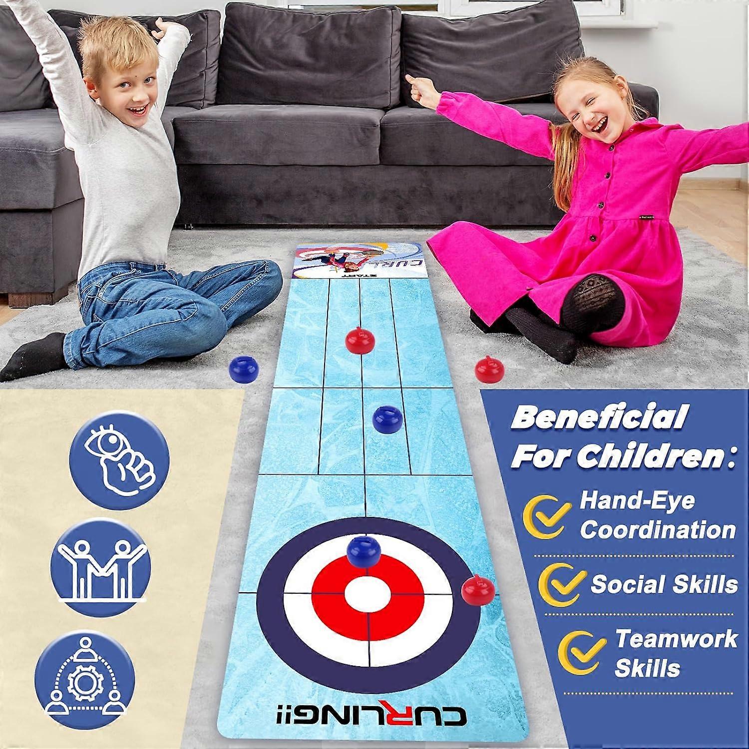 Kids Board Games, Tabletop Curling Strategy Game for Family Game Night ...