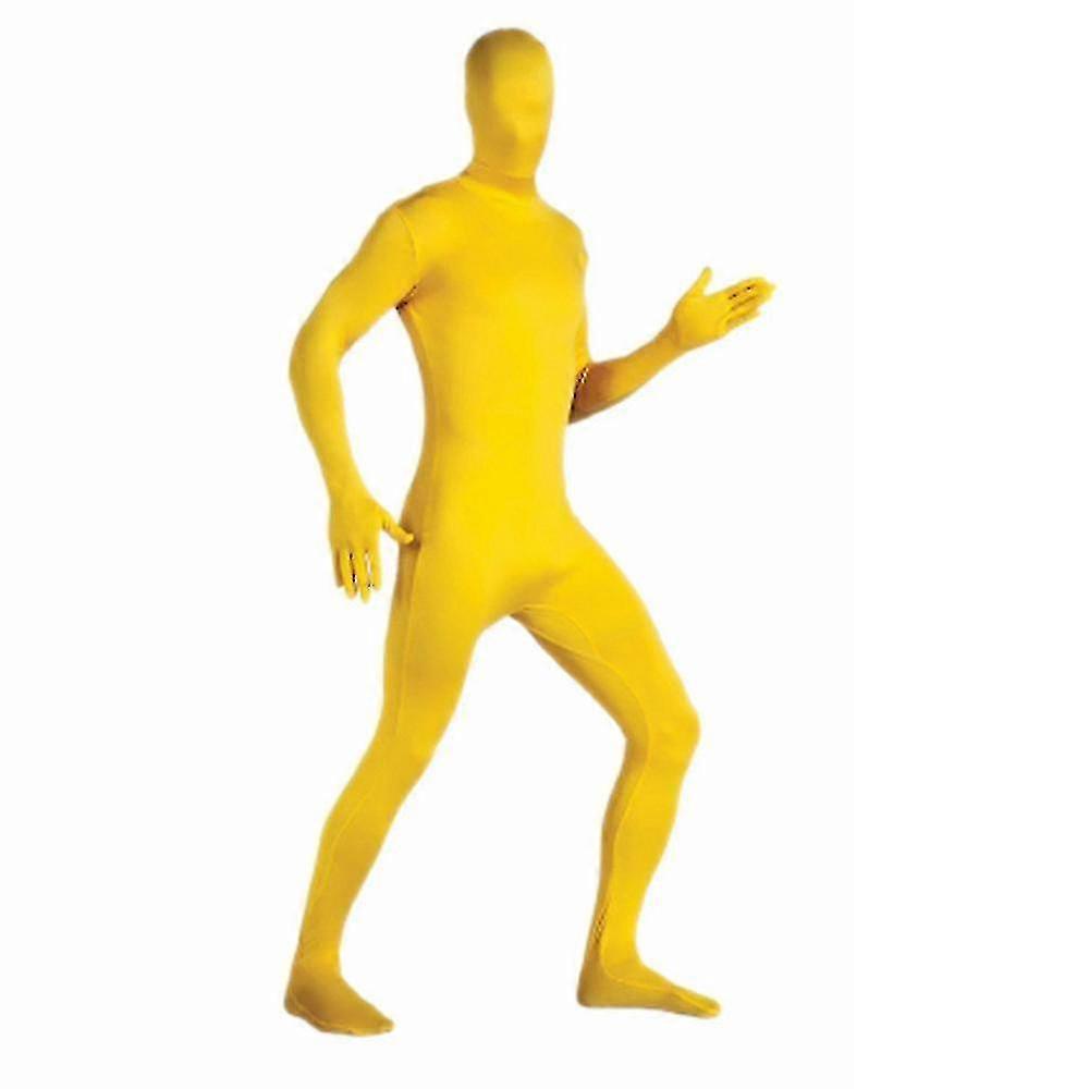 Mens Yellow Second Skin Suit Novelty Stag Night Fancy Dress Costume ...