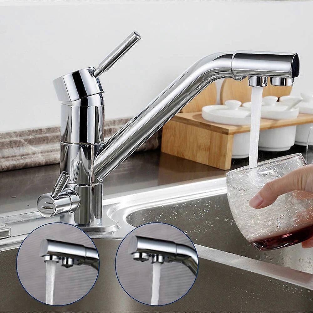 Kitchen Mixer Tap 3 In 1 Three-Way Swivel Faucet Tap Tap Osmosis System ...