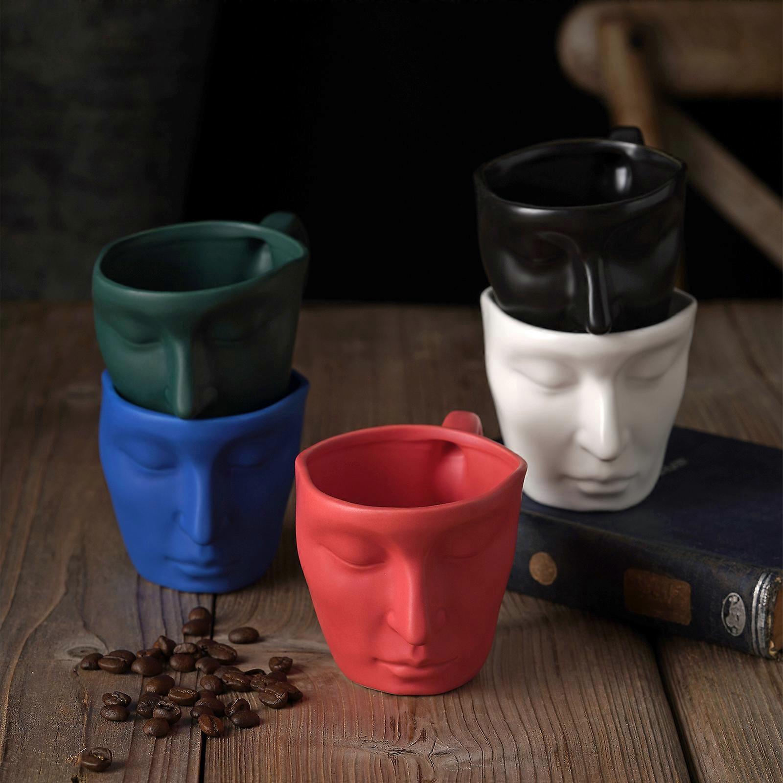 New 260ml Creative Tea Cup And Saucer Kit For Ceramic Couple Face ...