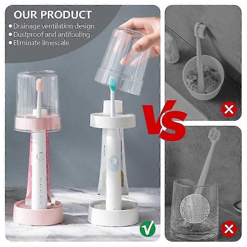 Toothbrush Holder With Tooth Brush Cup, Suitable For All Toothbrushes ...