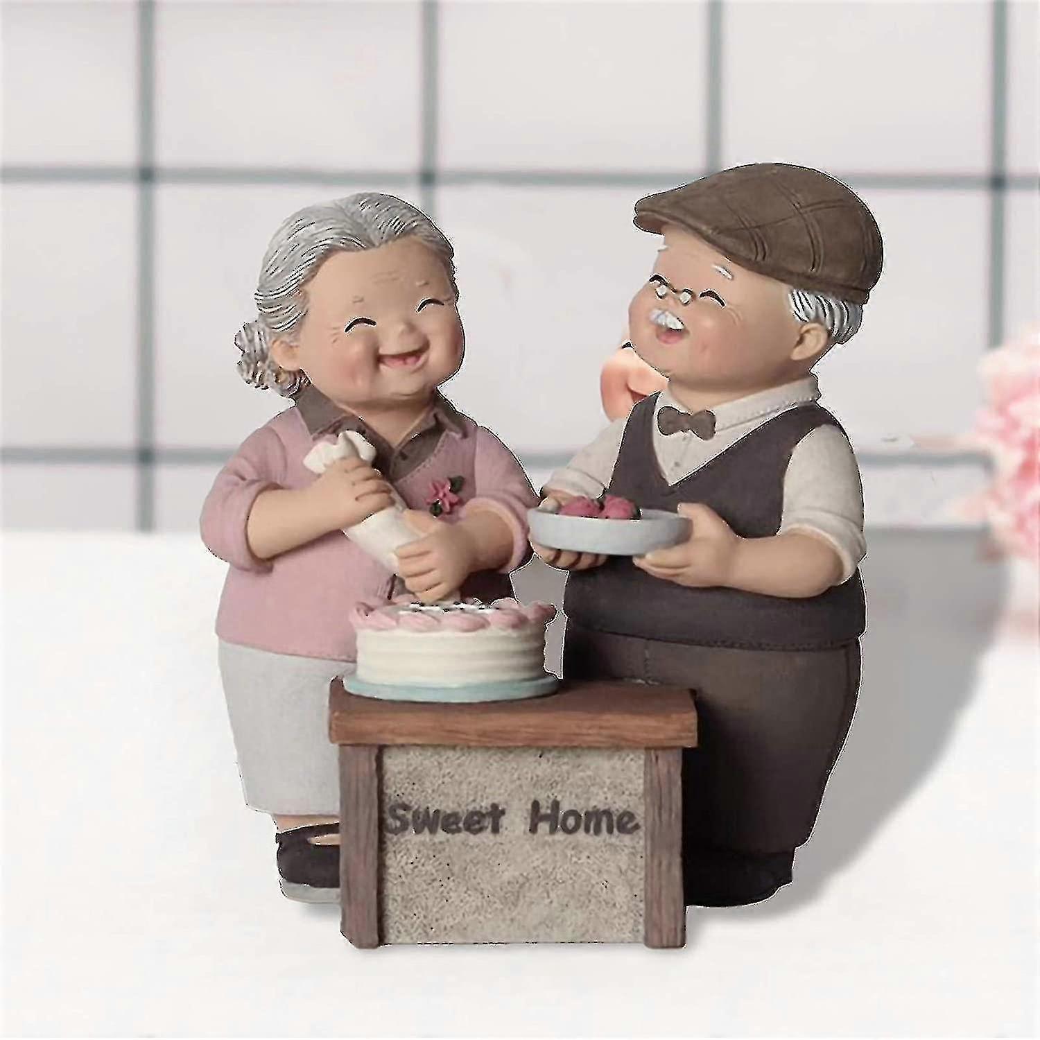 Love Grandparents Resin Wedding Anniversary Gift Elderly Couple ...