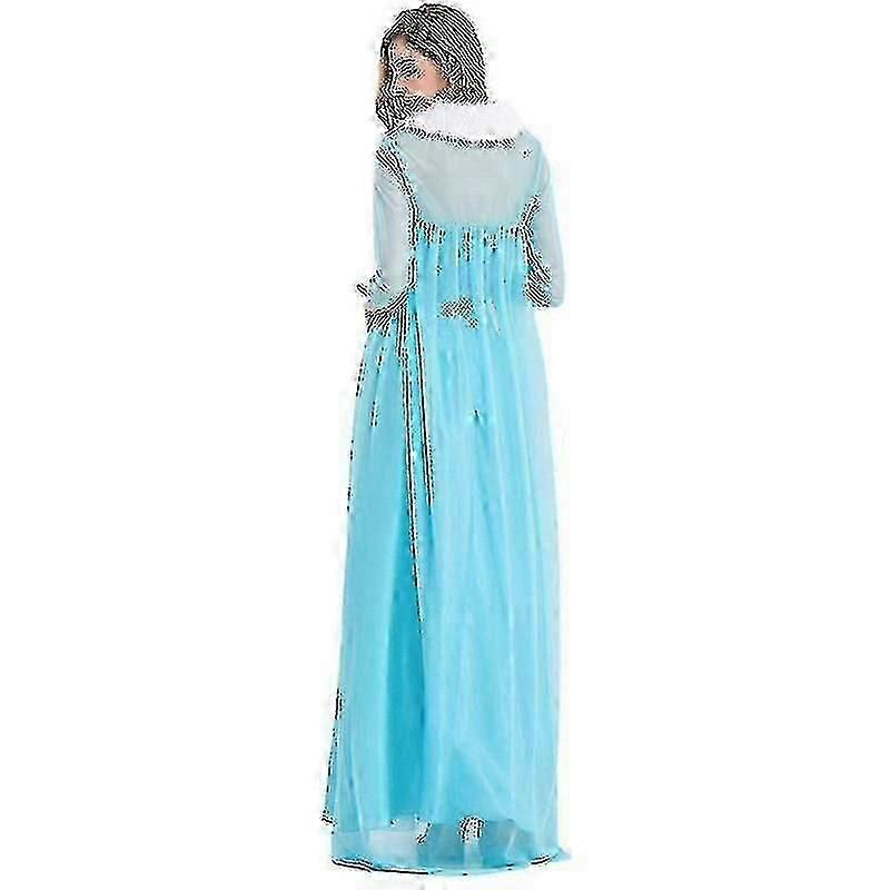 Frozen Adult Women Princess Elsa Costume Christmas Cos Fancy Dress ...
