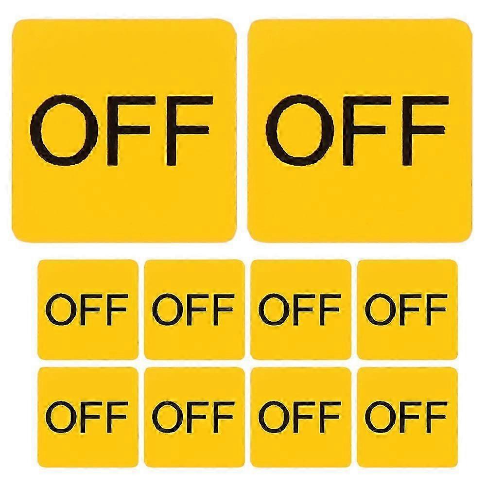 10 Sheets of Off Device Switch Stickers Switch Label Caution Sticker ...