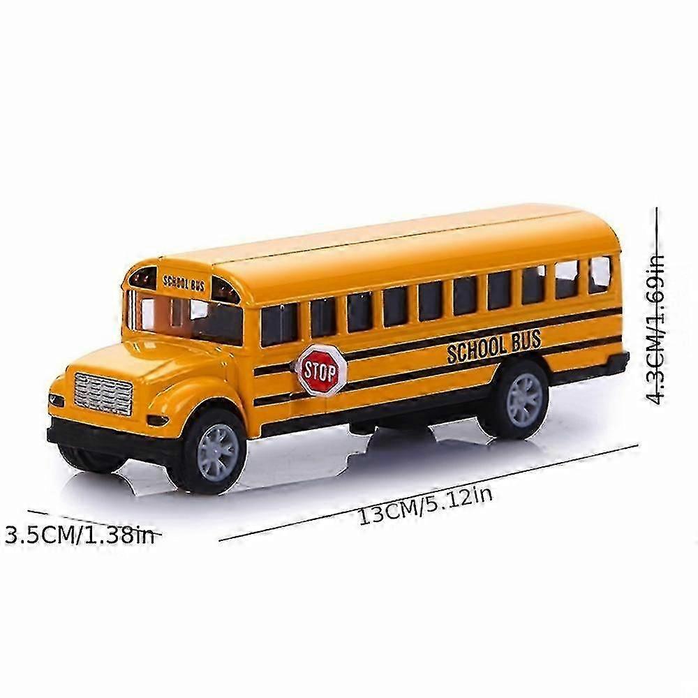 Die-cast pull-back school bus model - 1:32 scale yellow school bus ...