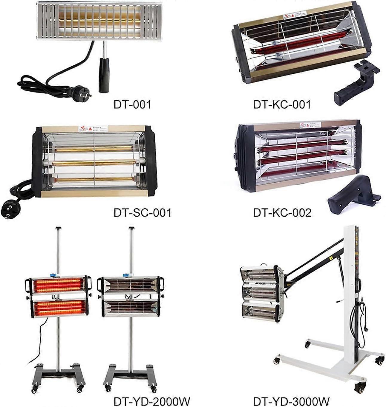 Infrared Paint Drying Lamp 1000W Handheld Colour Curing Lamp for High ...