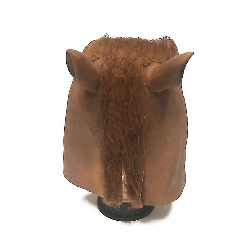 Realistic Horse Head Masks Full Head Fur Mane Latex Creepy Animal Mask ...