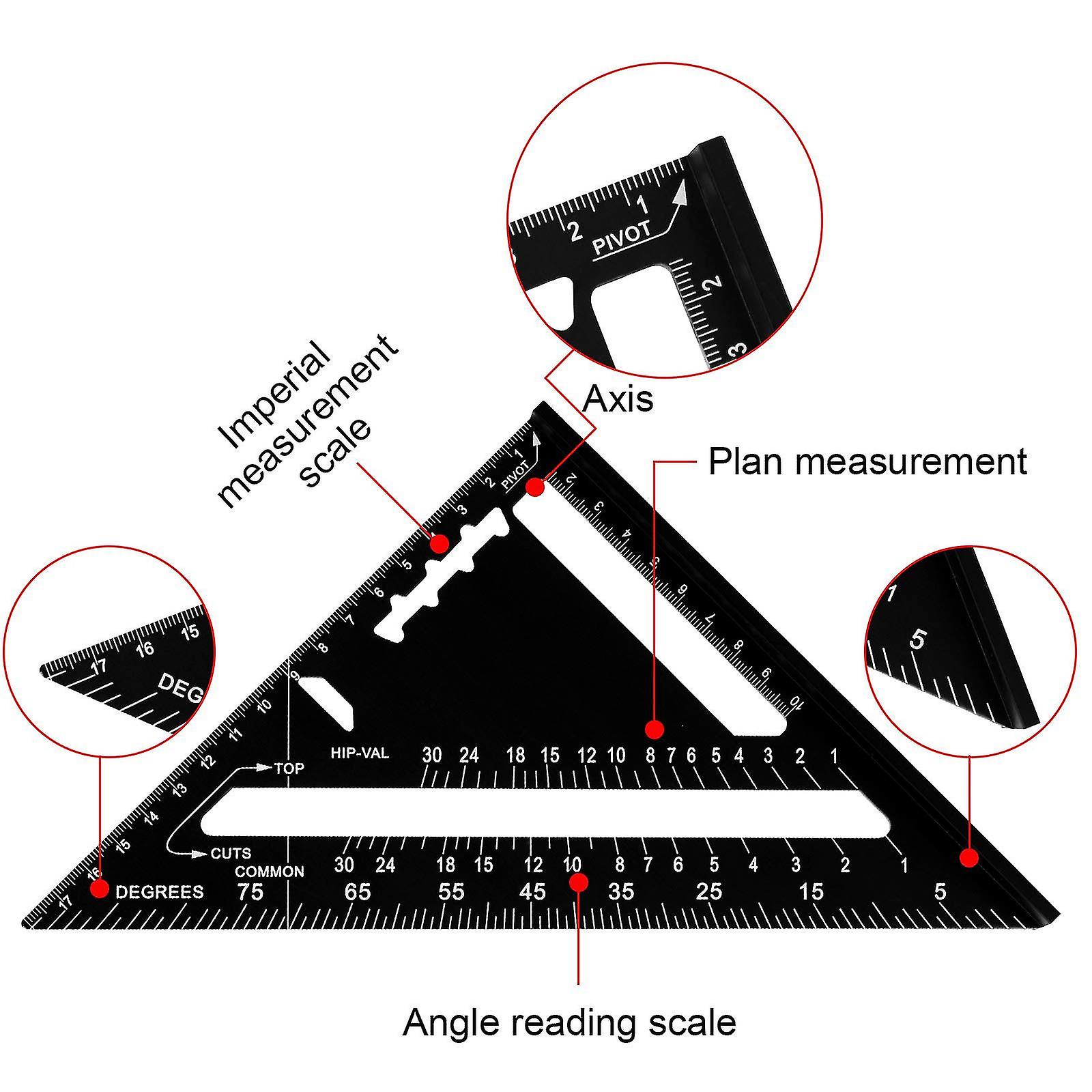 2 Pack Triangle Ruler,7 Inch And 12 Inch Triangle Ruler, Square ...