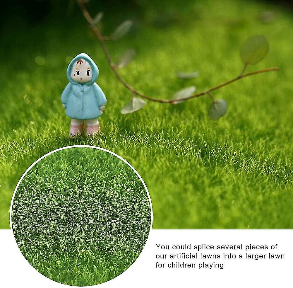 Artificial Garden Grass - 15 x 15cm Artificial Grass Mat, Garden Micro ...