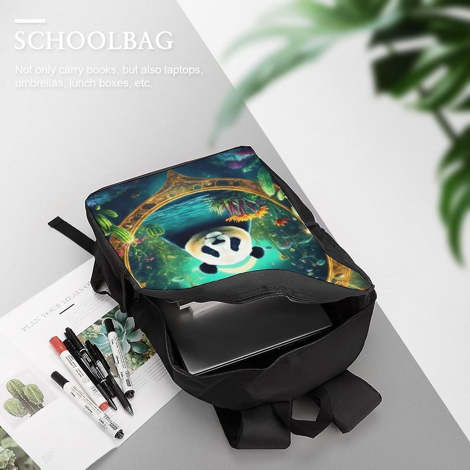 OakiTa Cartoon Panda Backpack for Boys,Children Cute Animals School Bag ...