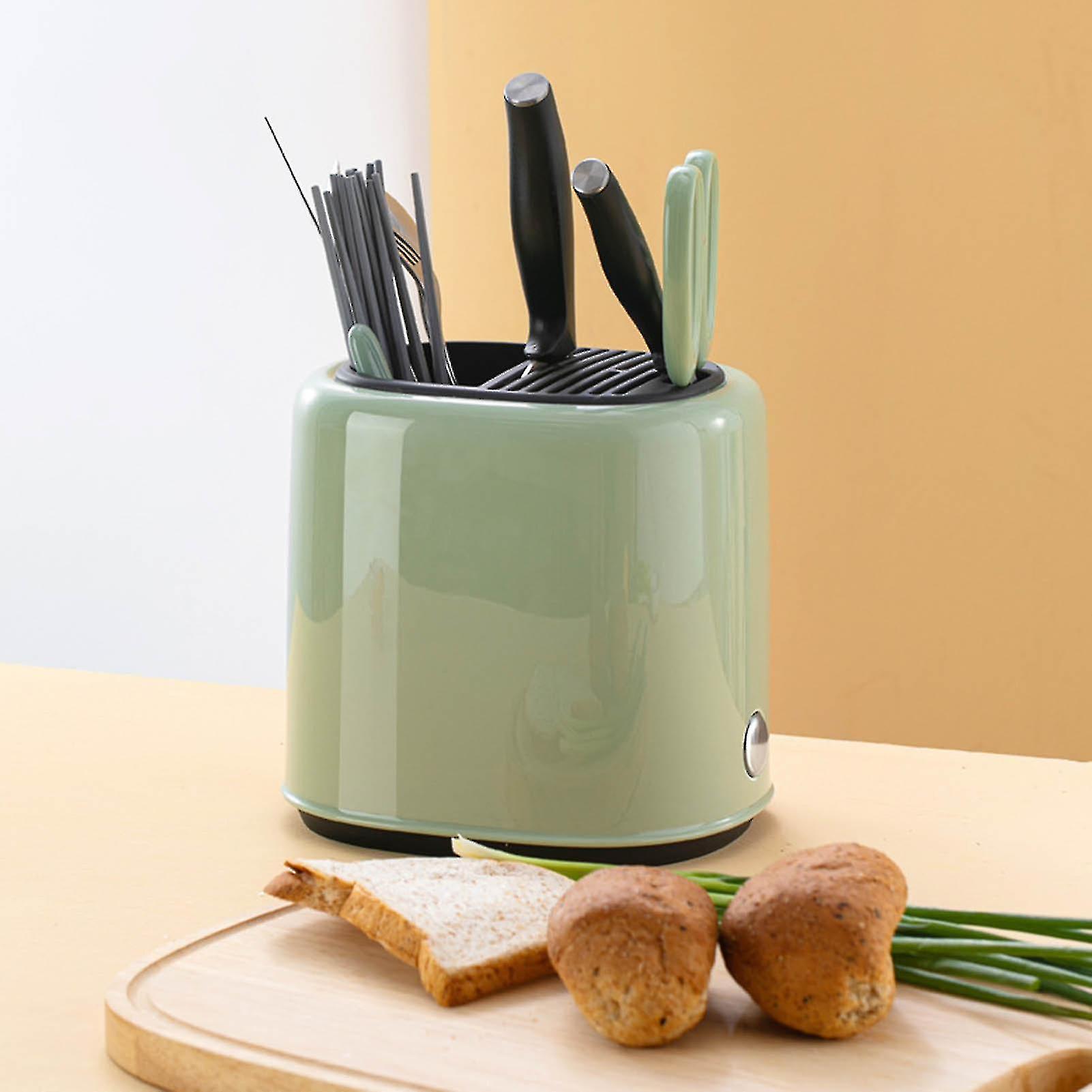 Kitchen Utensil Holder - Retro Space Saving Knife Block and Organizer ...