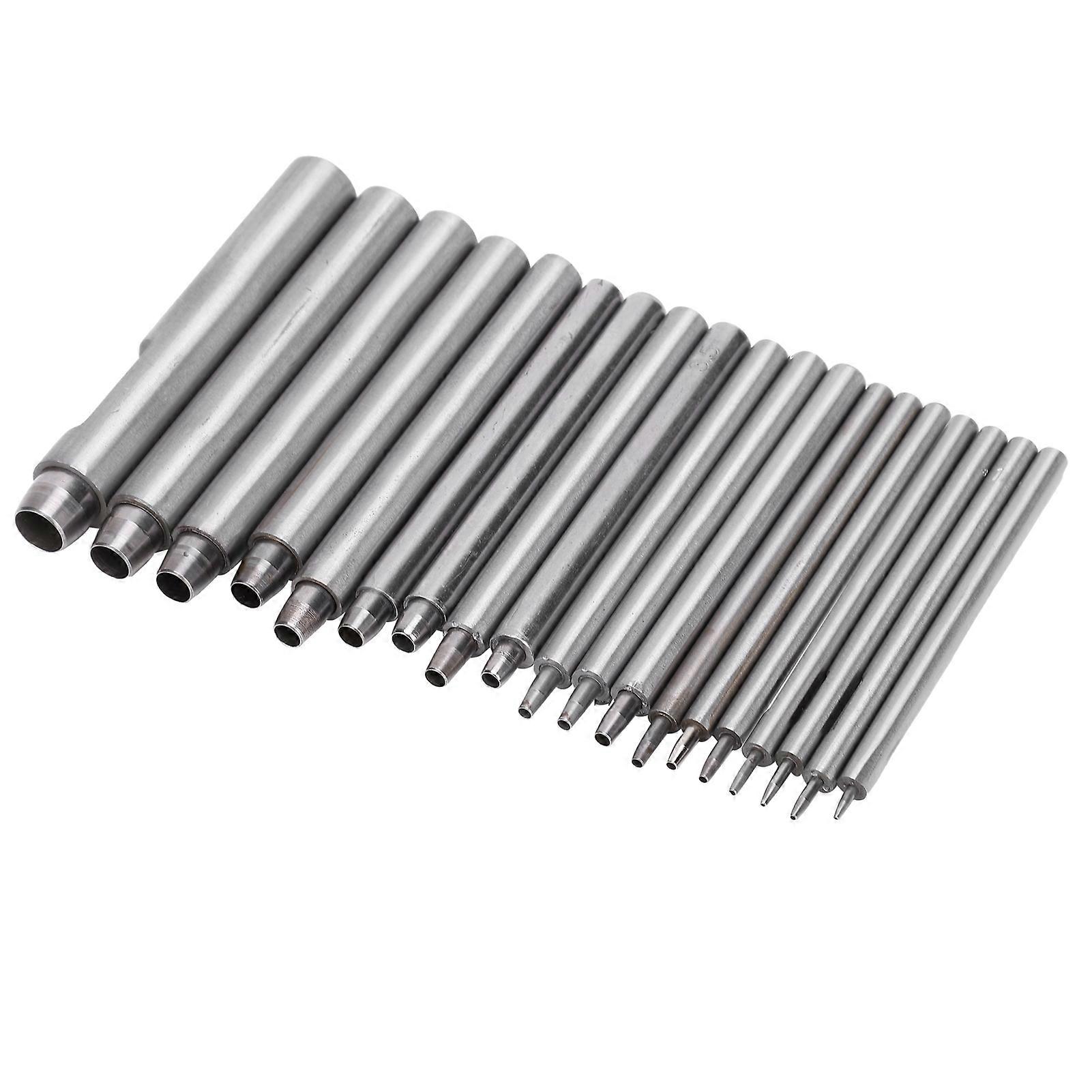 Hole Punch Tool Set Straight Round All Steel Leather Craft DIY ...