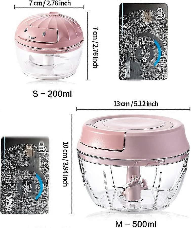 For 2024 Manual Food Chopper - Easy Pull Food Processor Vegetable ...