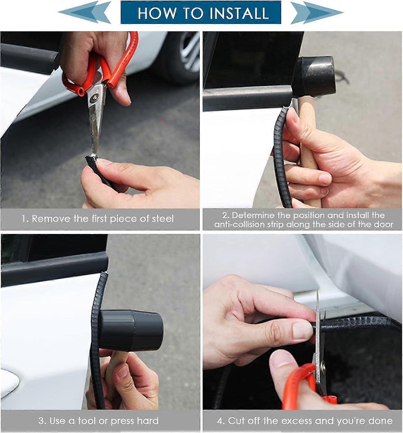 Door Edge Guards, 5M Car Door Protector Anti-Leak, U-Shaped Rubber Edge ...
