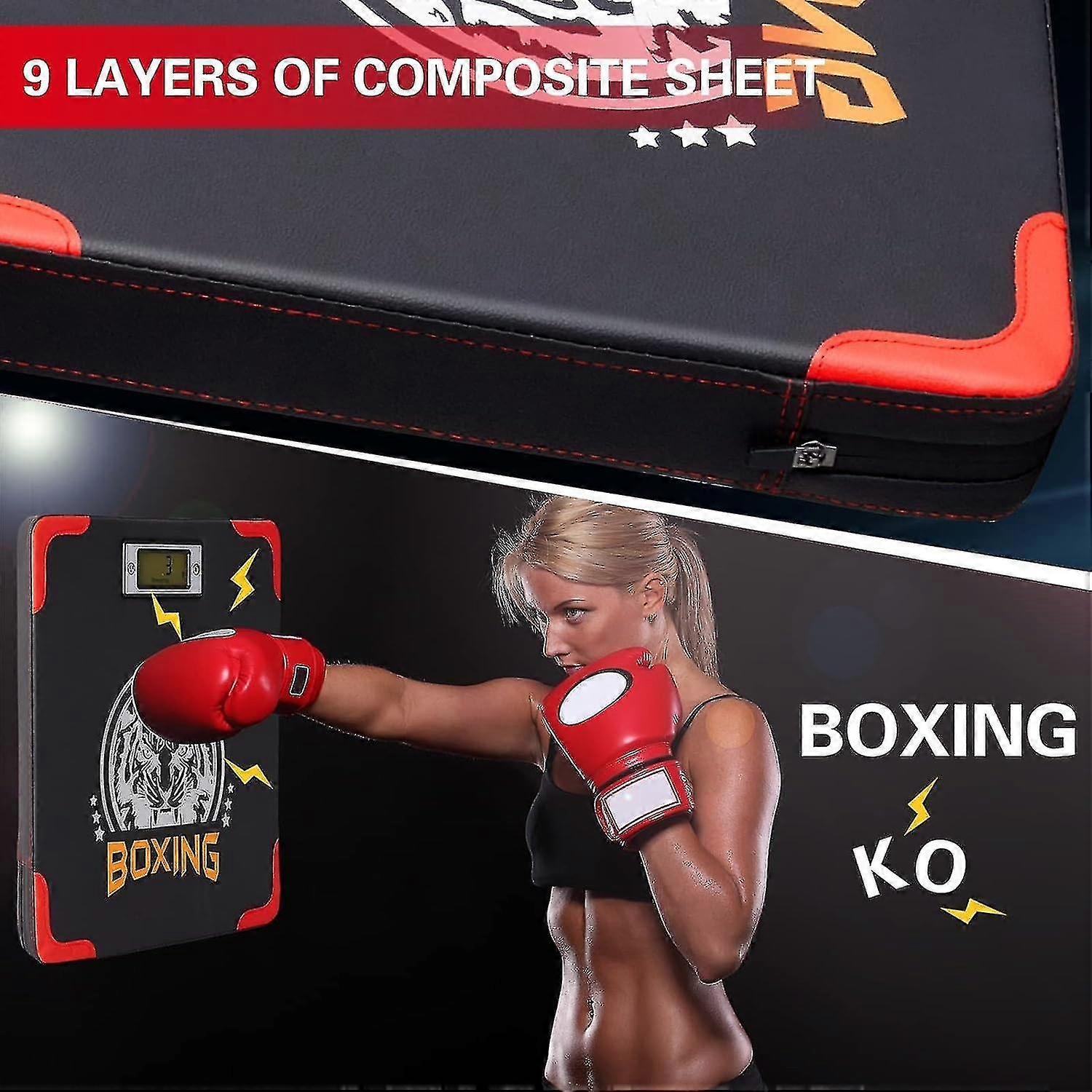 Boxing strength tester punch force sensor height-adjustable wall ...