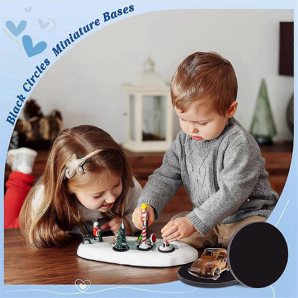 50PCS Black Circles Acrylic Sheet Circular Miniature Bases 3mm Thick ...