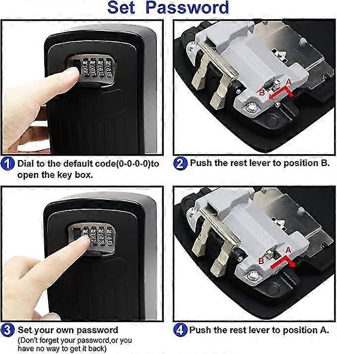 Superior Large Keys Box, Key Safe With 4 Digit Numeric Code, Wall ...