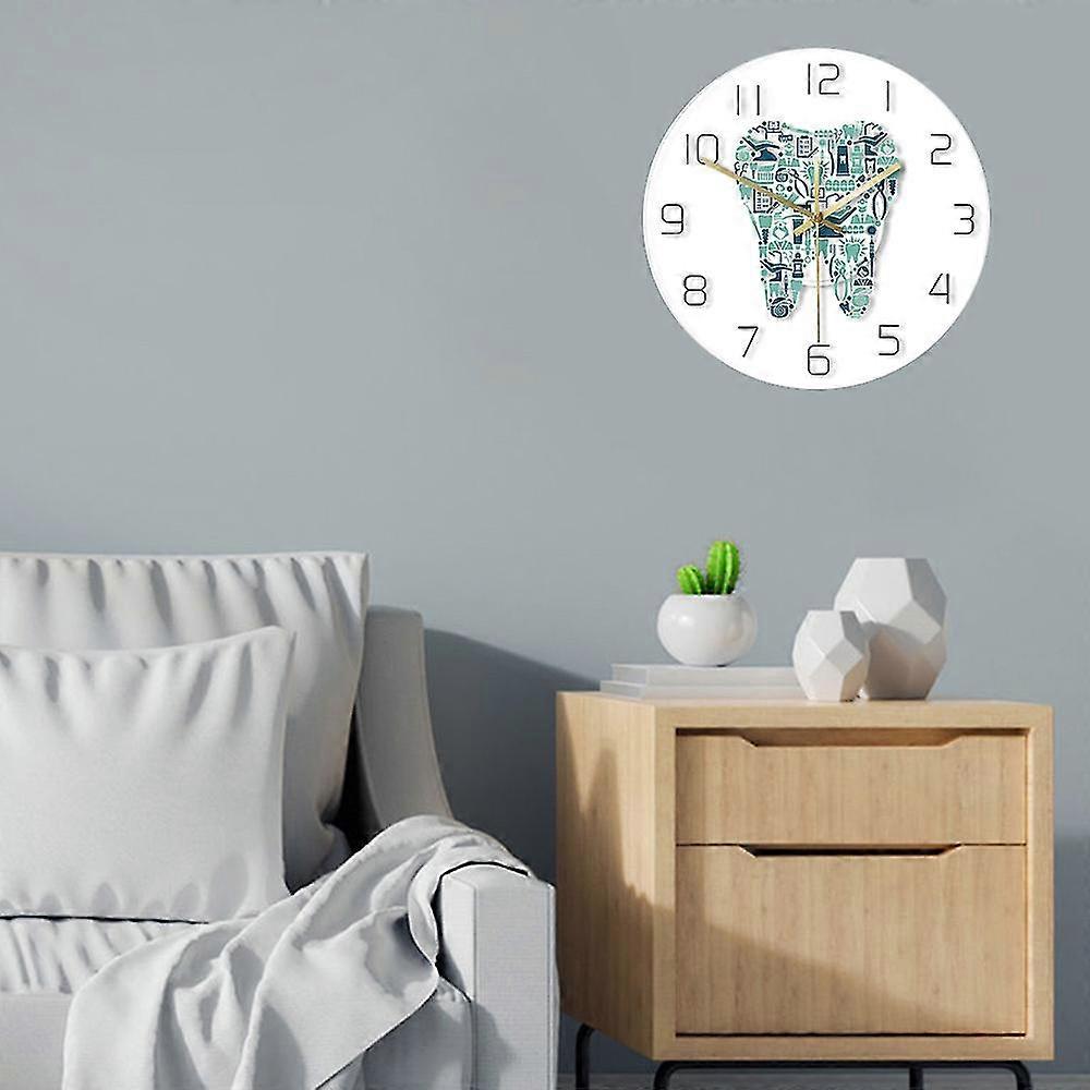 Colorful Dental Clinic Tooth Wall Clock Dental Care Acrylic Hanging ...