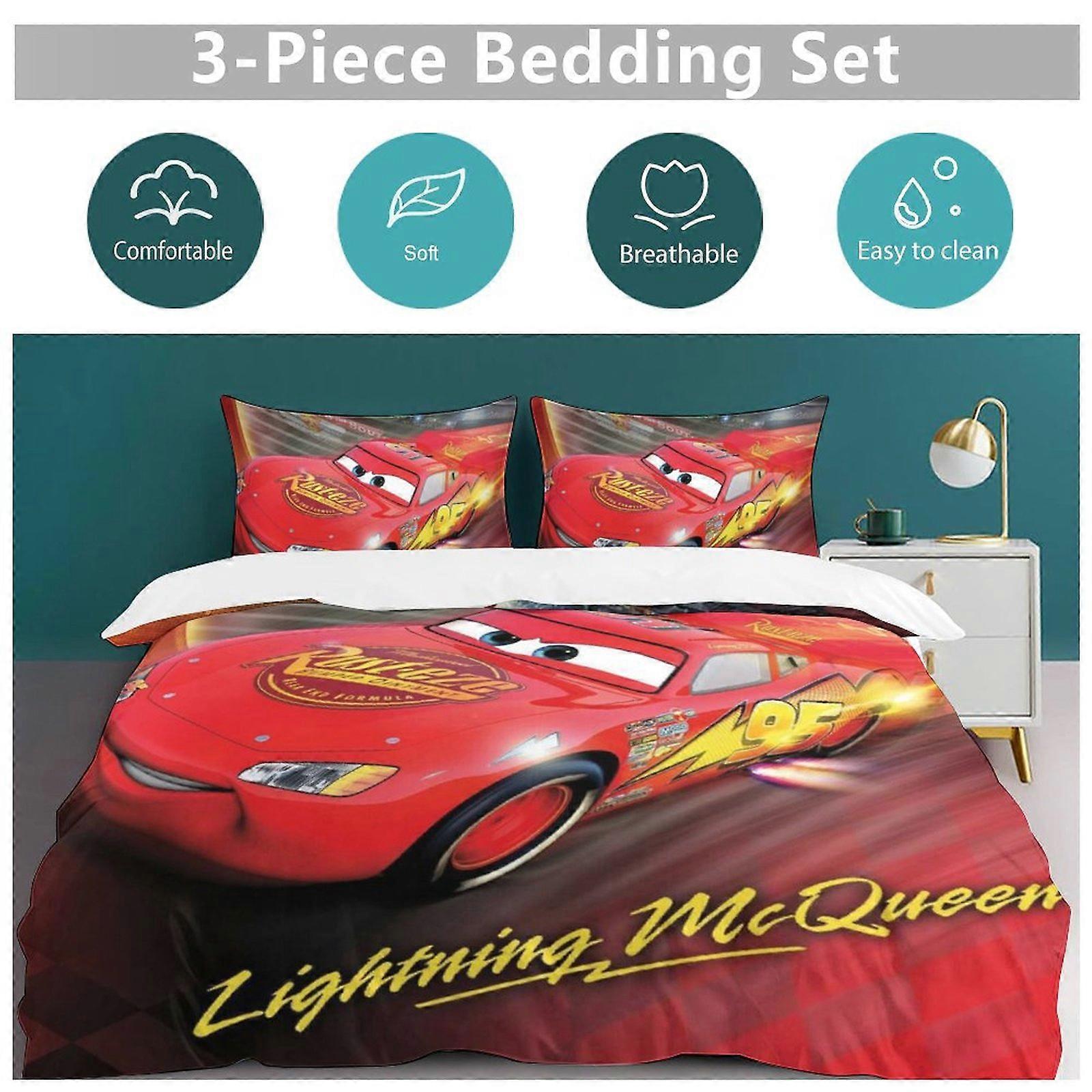 c25 Pixar Cars Bedding Comforter Sets, 3-Piece Bedding Set Soft Warm ...