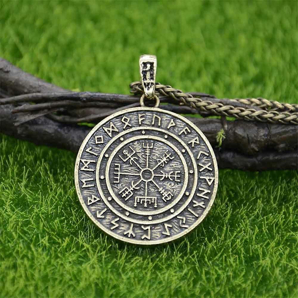 Nordic Vegvisir Compass Norse Runes Viking Jewelry Runic Amulet And ...