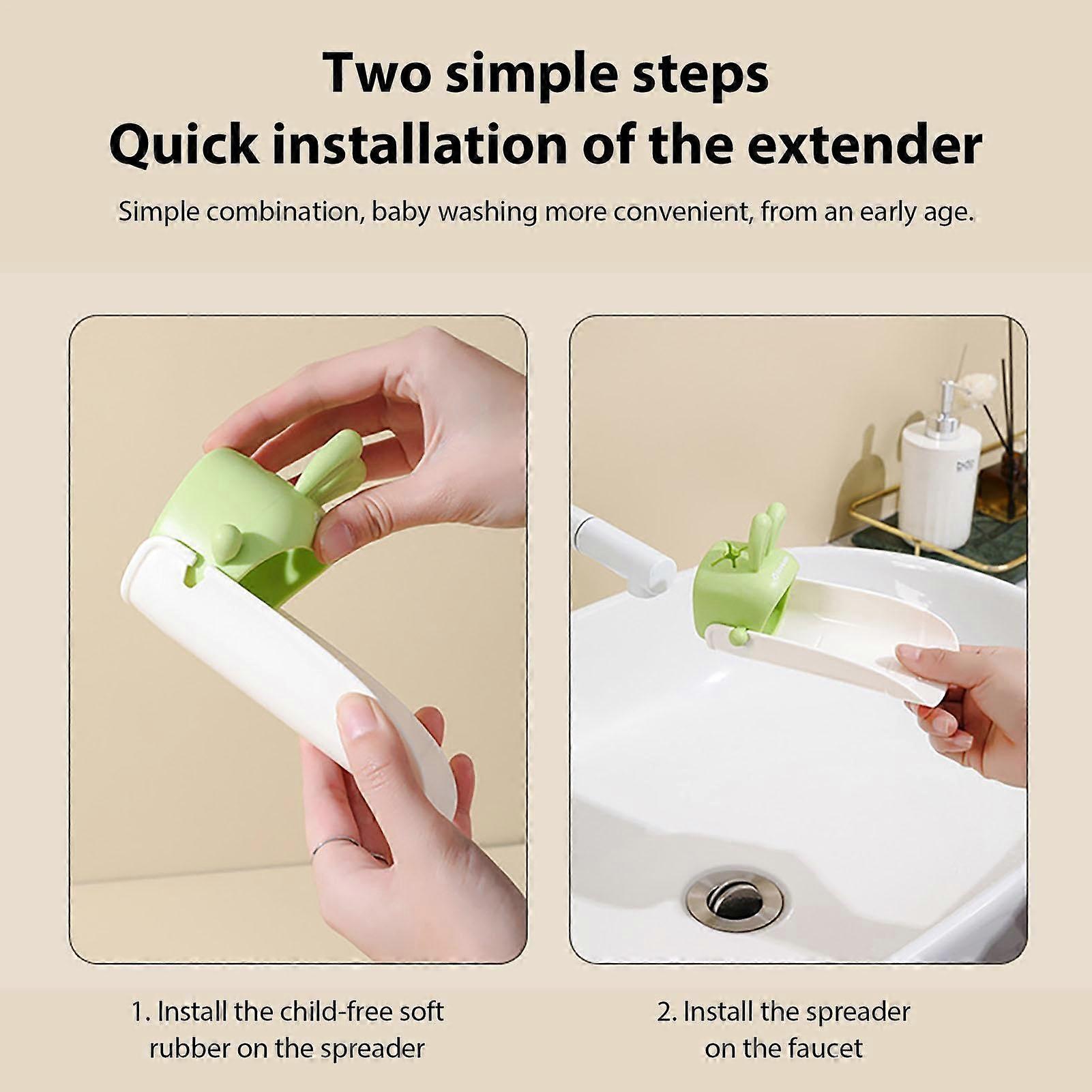 2Pcs Faucet Extender, Silicone Cartoon Water Faucet Extender, Fits Sink ...