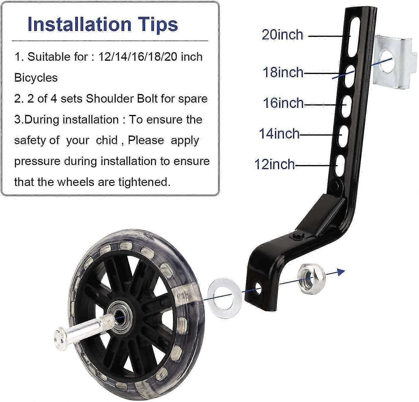 Stabilizers Small Wheels For Kids Bike Auxiliary Wheel Stand Training ...