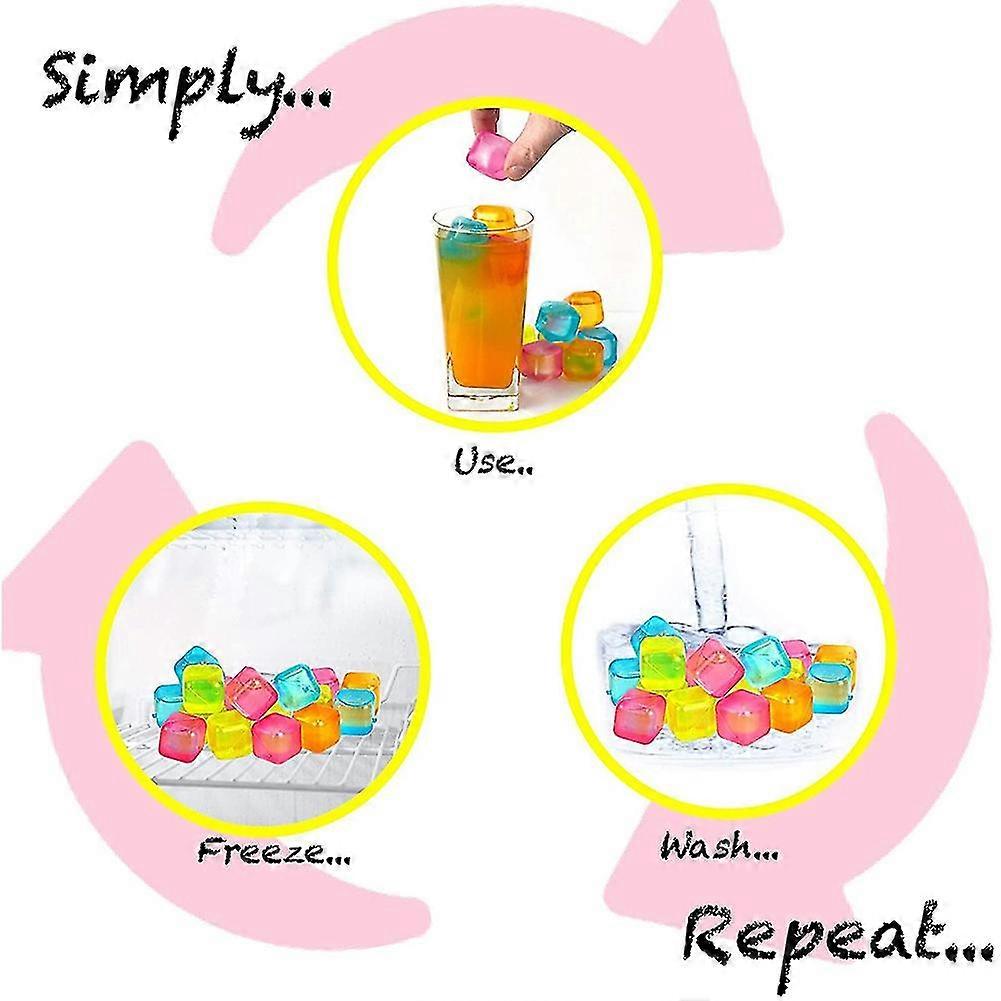 Reusable Ice Square, Refreezable Plastic Ice Square Reusable, for ...