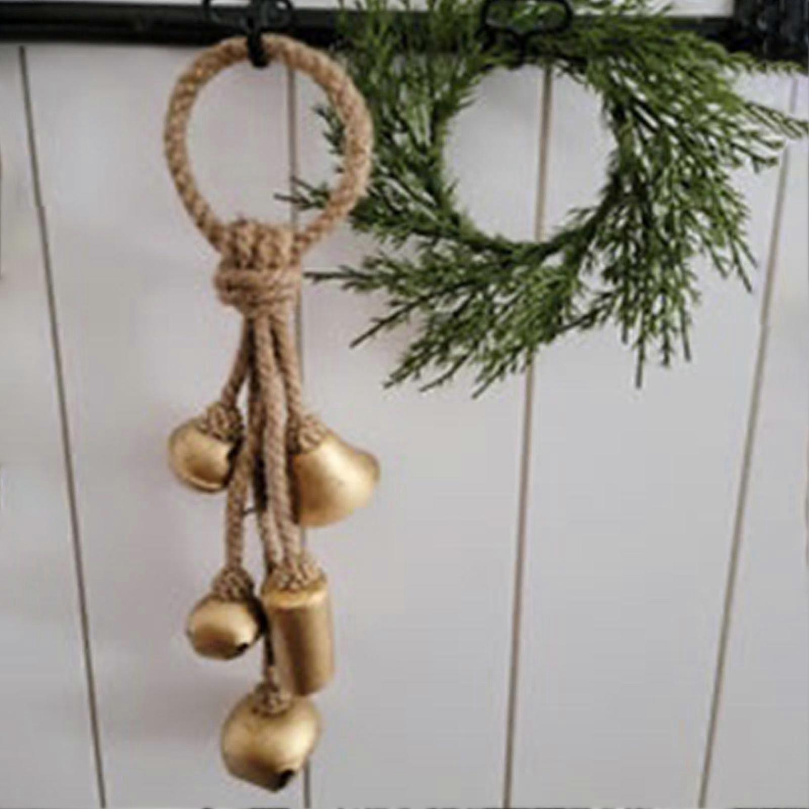 Large Rustic Vintage Cow Bells Retro Style Hanging Rope Bells For Front ...