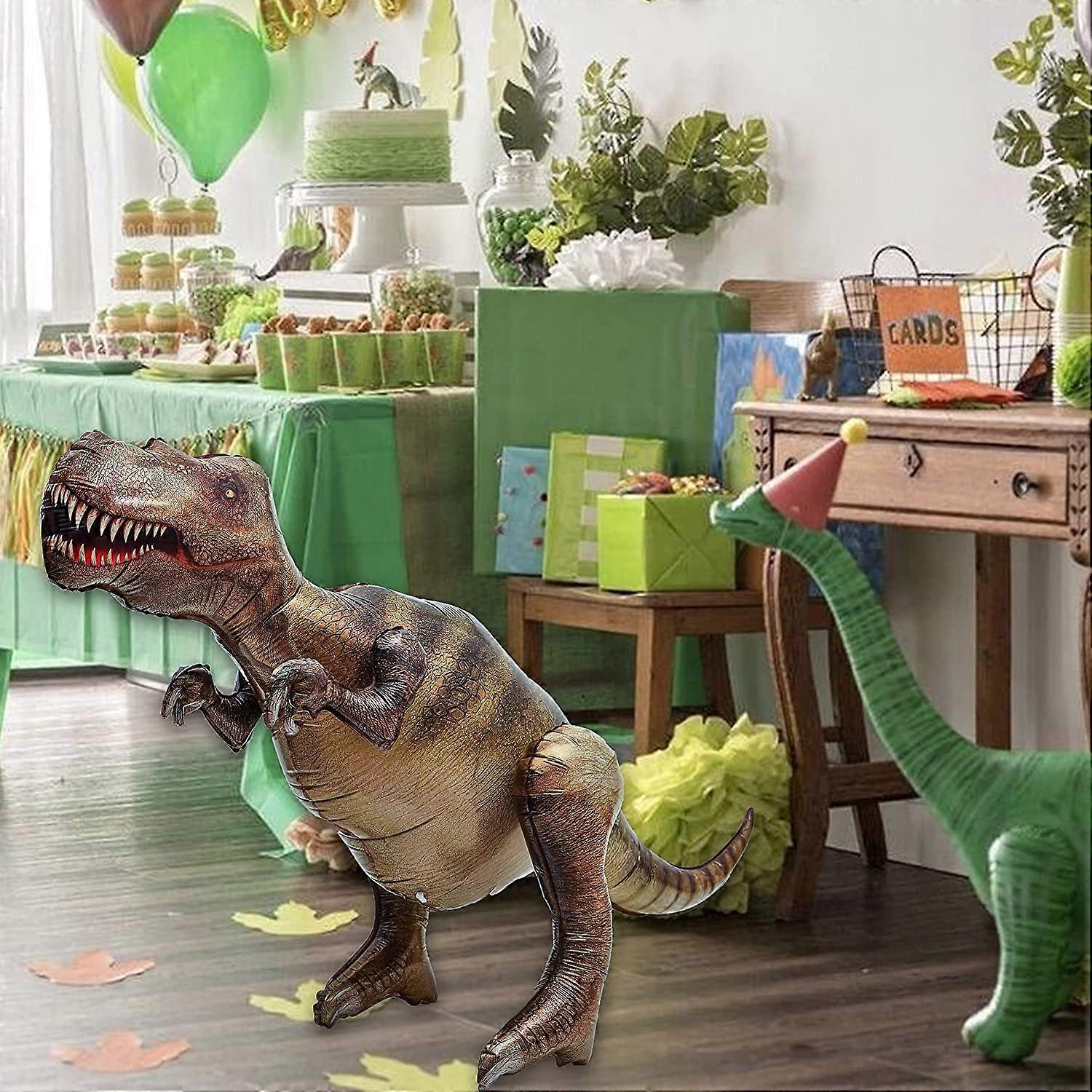 47" T-Rex Dinosaur Inflatable Balloon Dinosaur Birthday Party Supplies Decorations Giant ...