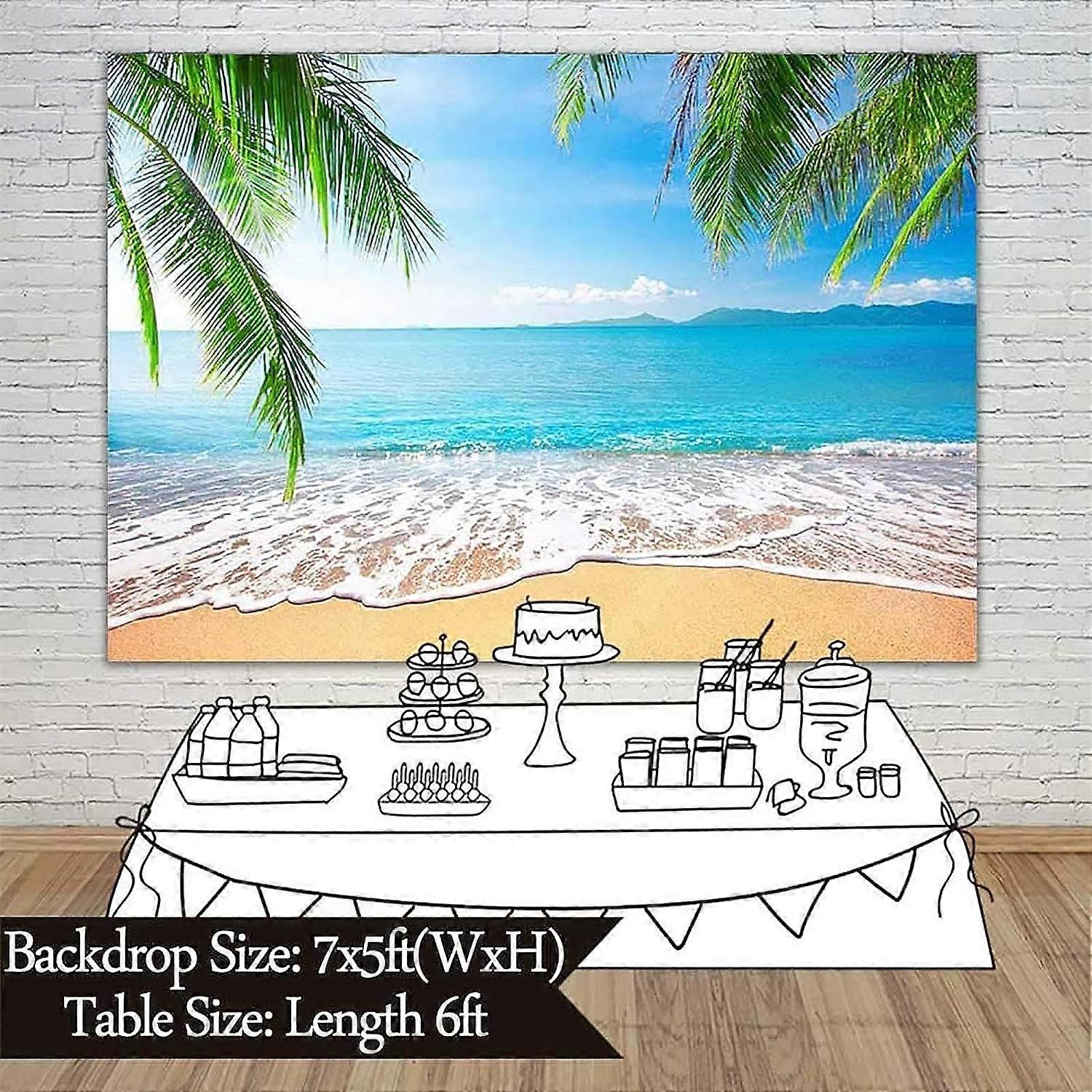 7x5ft tropisk strand baggrund sommer ocean ø seaside scene ...