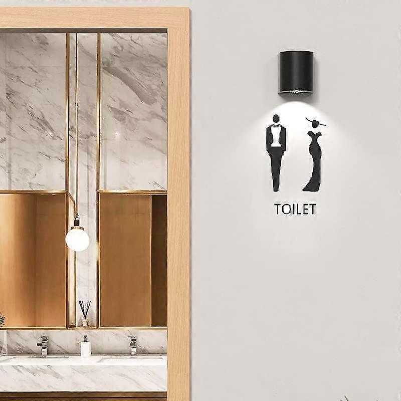Toilet sign, WC sign, women's and men's door sign, men's and women's ...