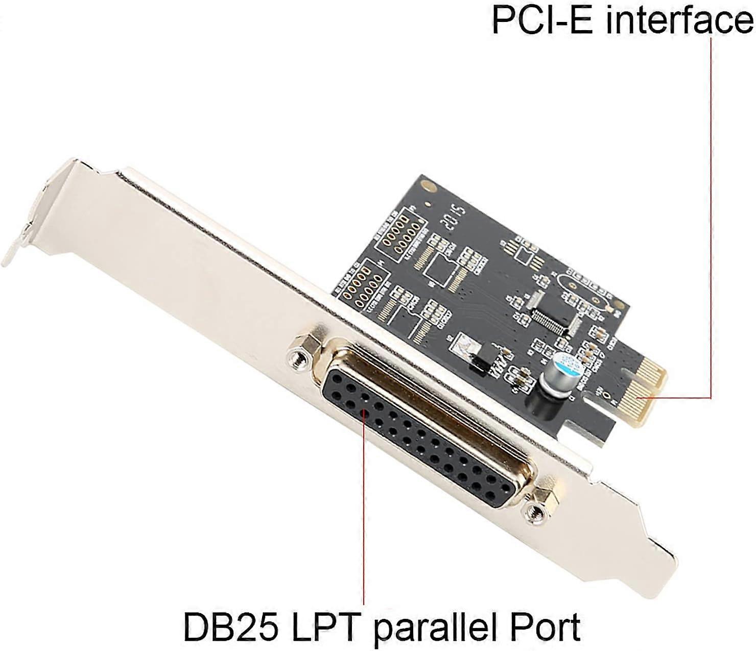 PCIE to Parallel Port Card Print LPT PCI-E Printer Adapter DB25 ...