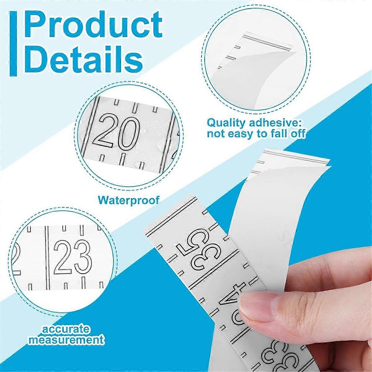 72 Inch Fish Measuring Tape Waterproof Fish Ruler Sticker Decal Clear ...