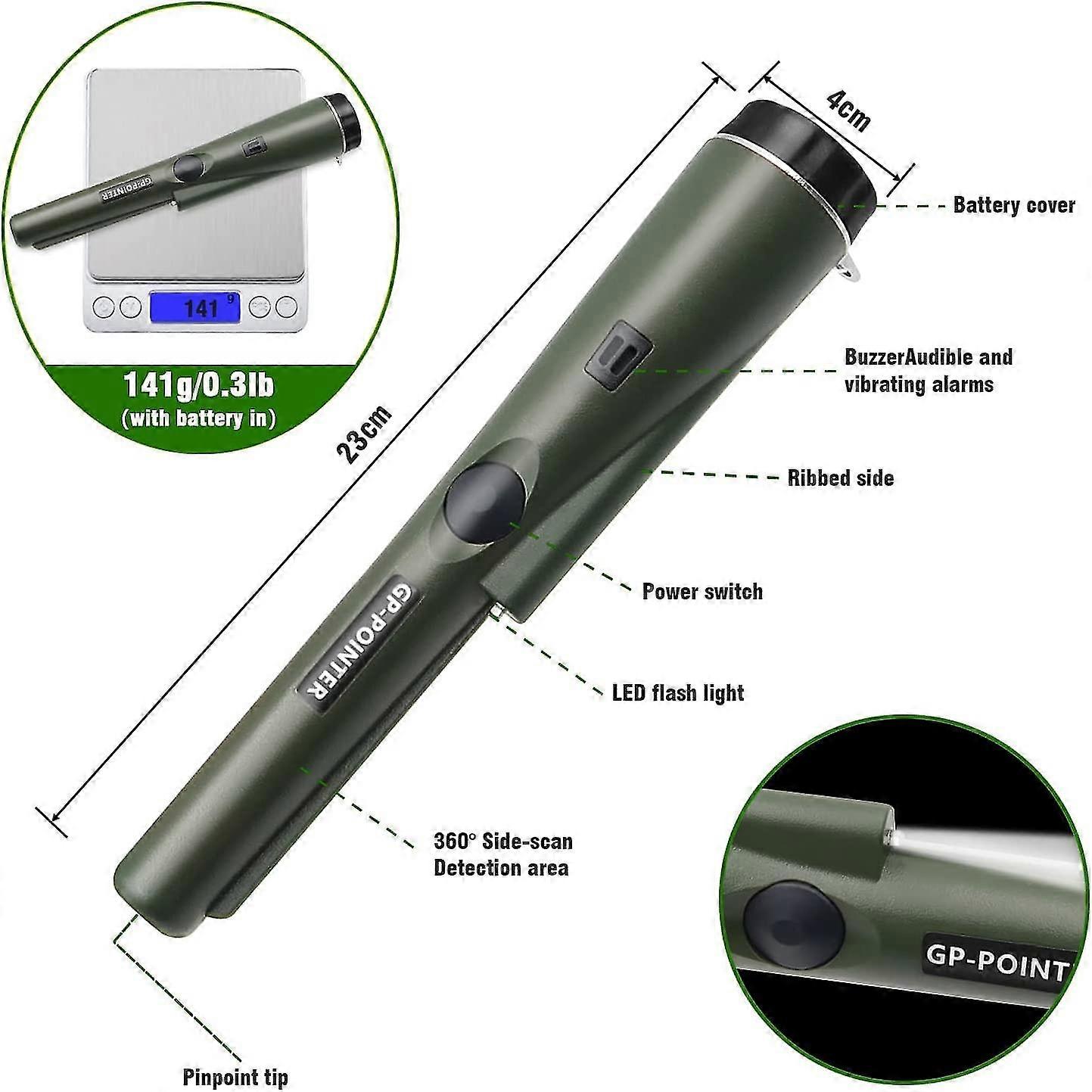 Gold Metal Detector Ip66waterproof Portable Hand Held Metal Detector ...