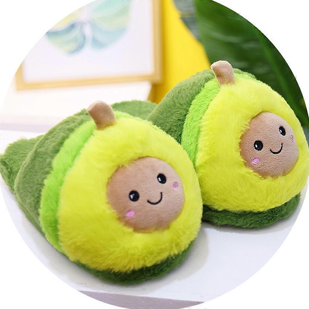 Fuzzy Heel Avocado Slippers Cute Plush Animal Avocado Slippers for ...