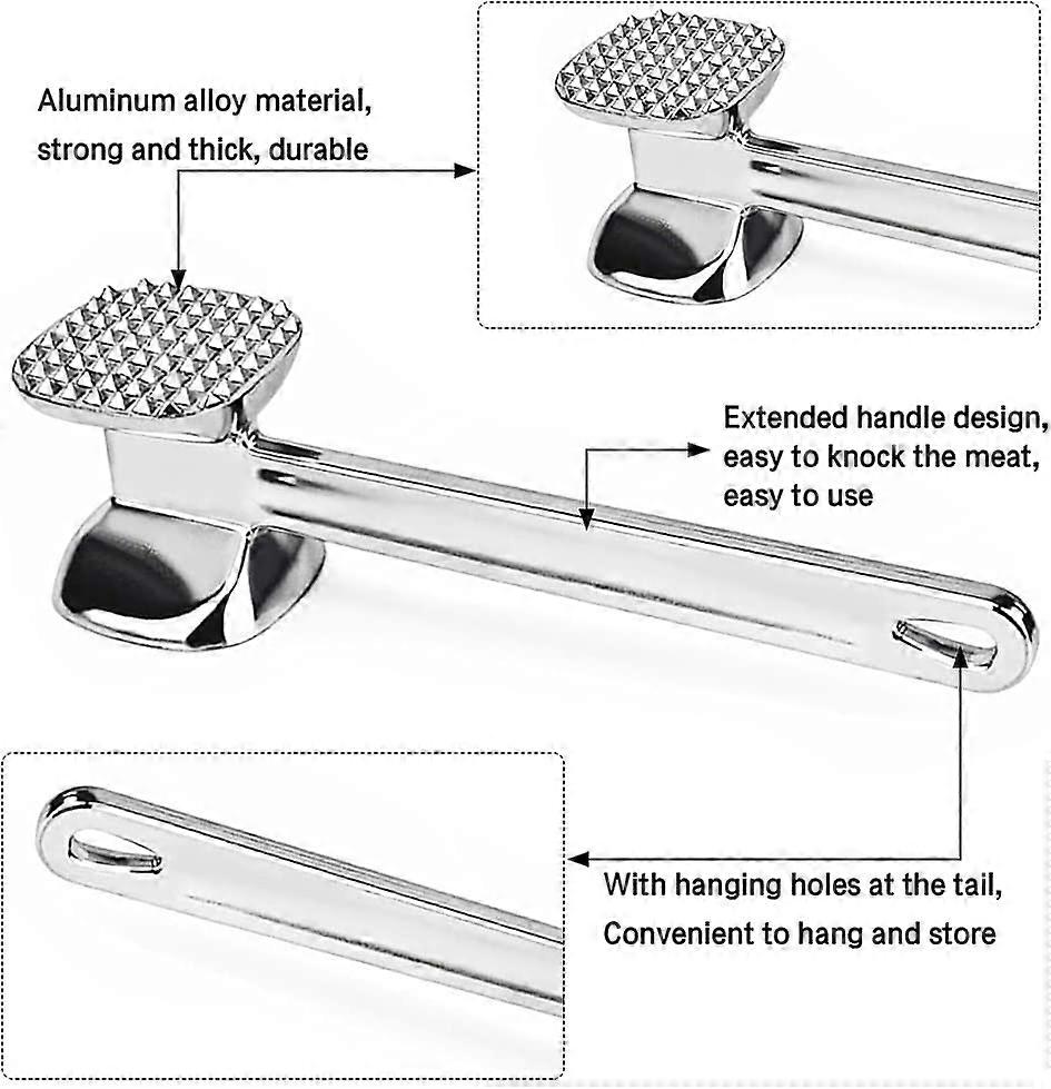 Meat tenderizer - Meat hammer - Steak hammer - For cooking and ...