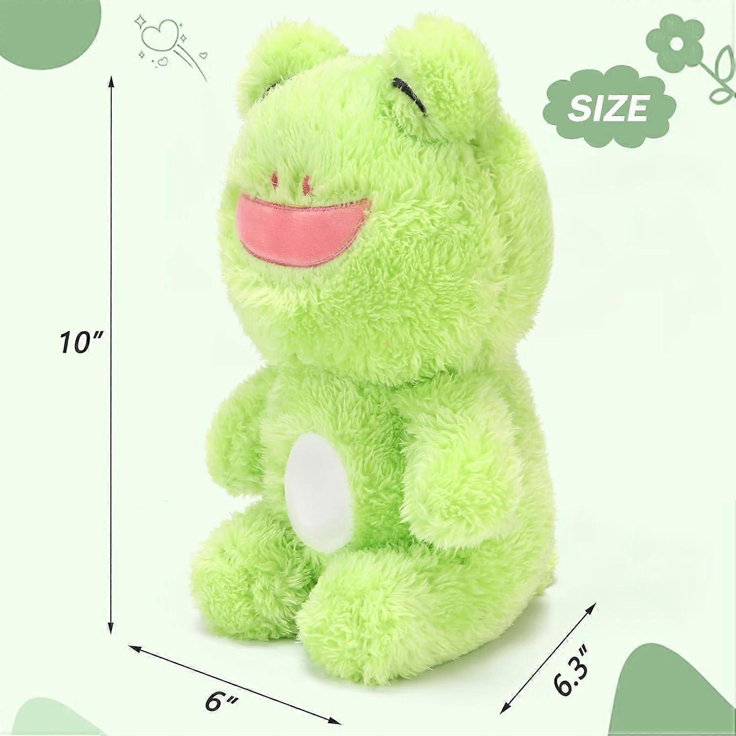 Frog Plush Cute Frog Stuffed Animal Soft Frog Plushie 10" Frog Plush ...