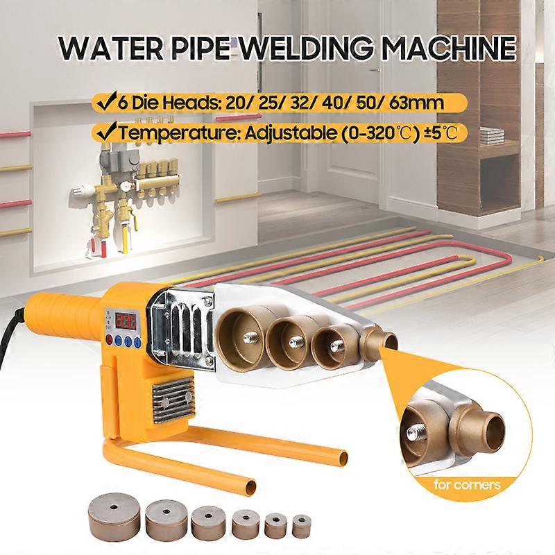 Plastic Pipe Welding Machine 0-320 Adjustable Digital Socket Fusion Welder with Double Heat ...