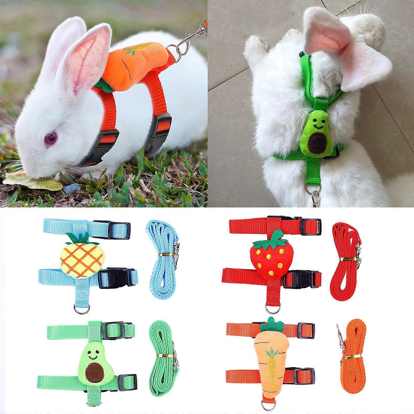 Rabbit Harness and Leash Set Adjustable for Small Animals Ferrets ...