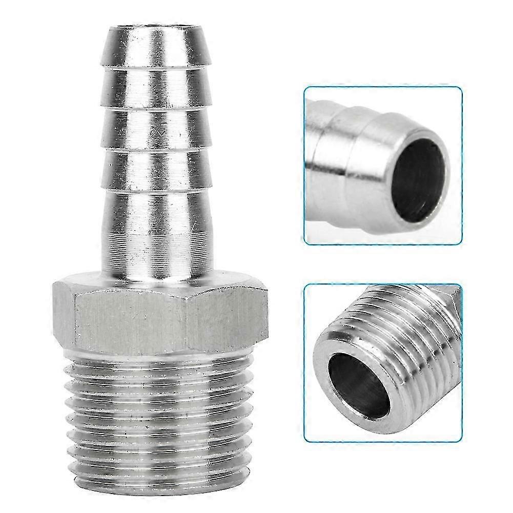 2PCS 1/2in BSPT Male Thread Connector Pipe Fitting Barb Joint Quick ...