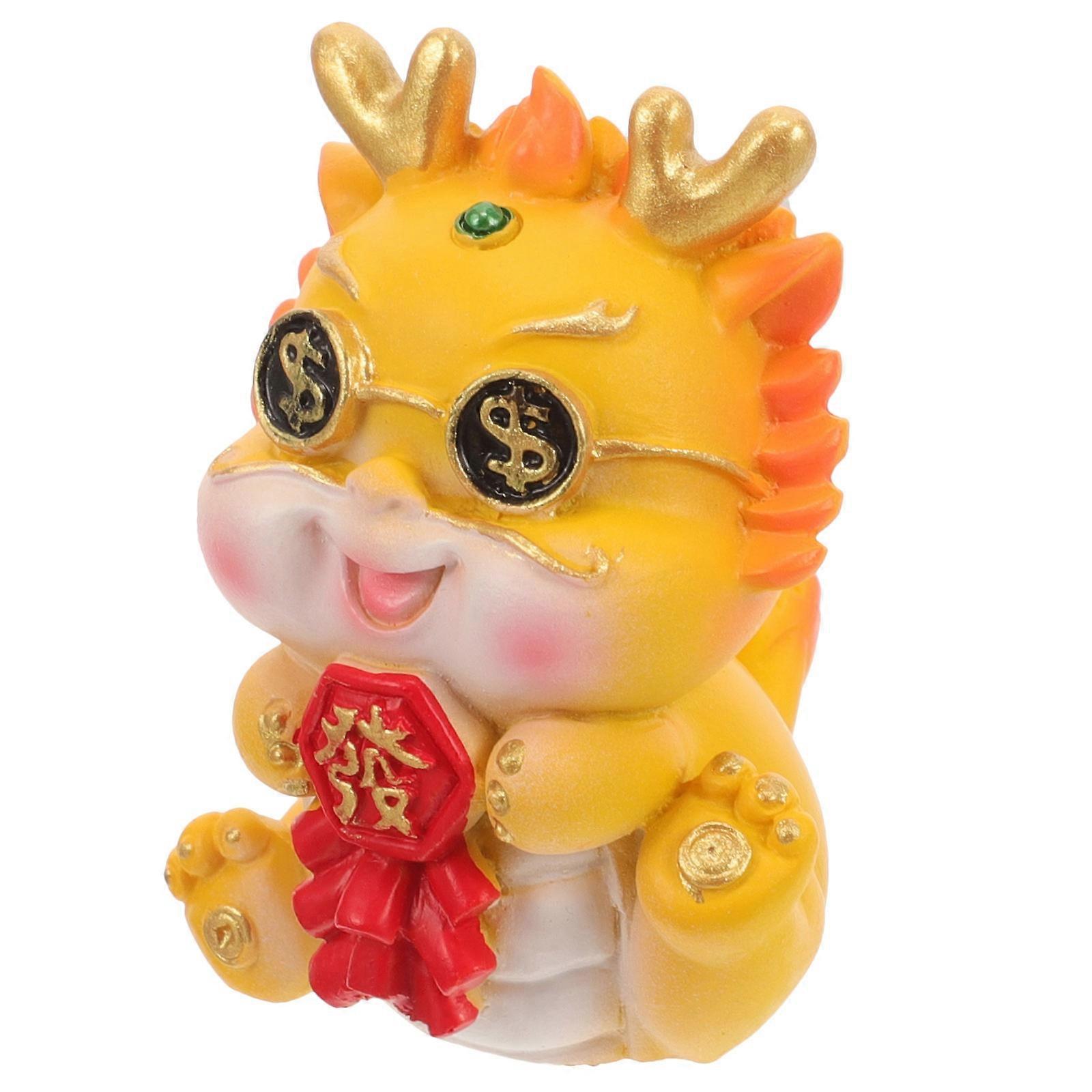 Decorative Dragon Statues Cartoon Dragon Shape Scene Layout 2.28X1.77X1 ...