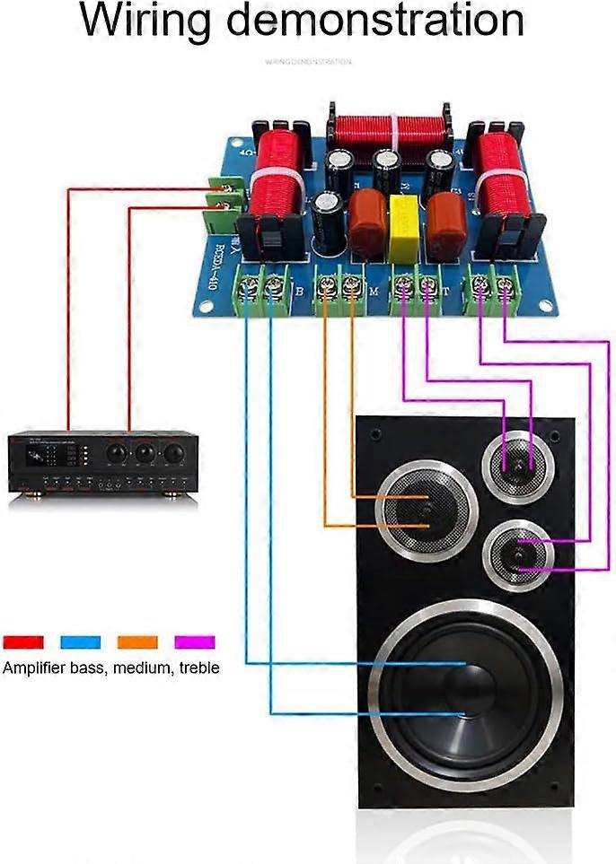 200W Speaker Crossover, 4-Way Audio Divider With Double Treble ...