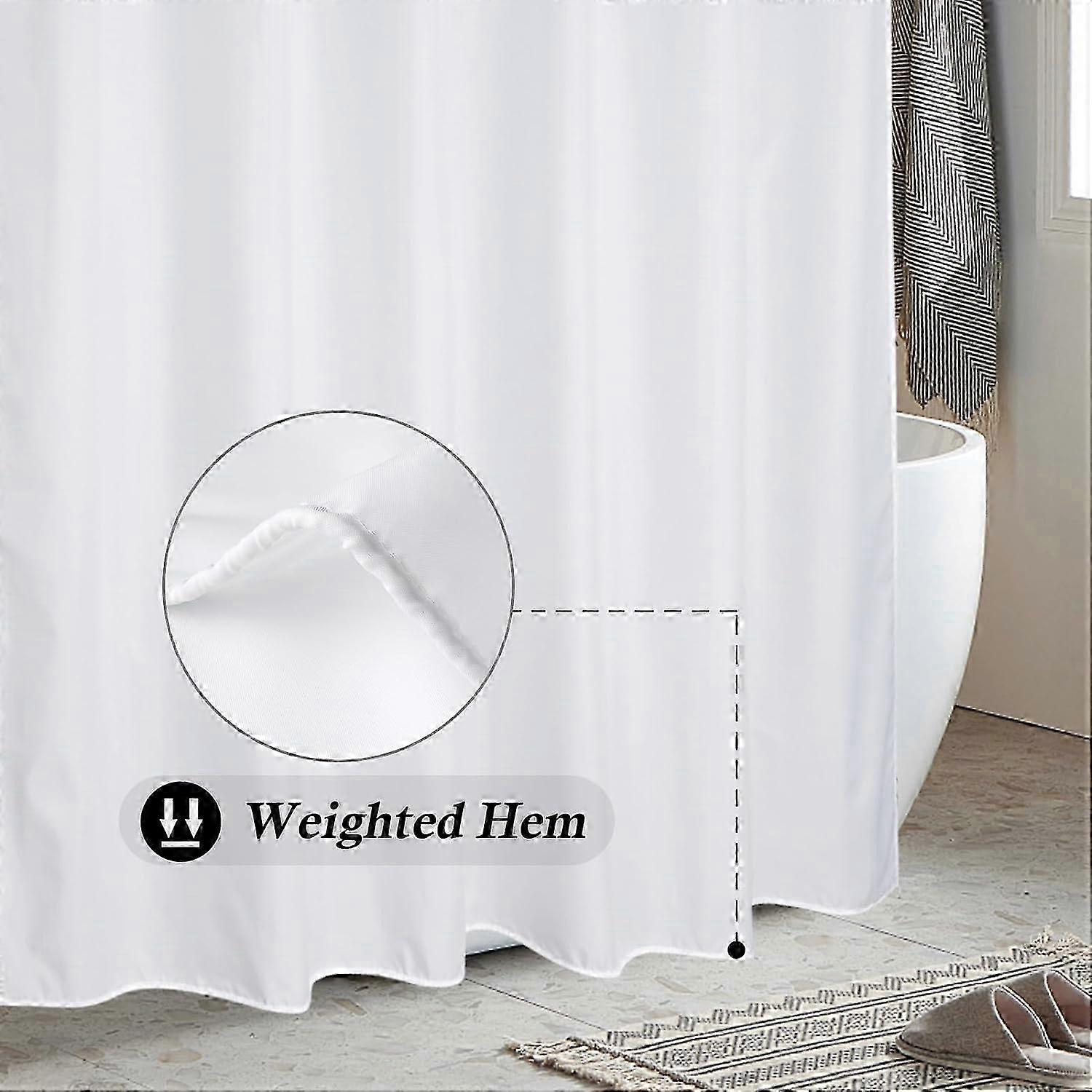 Extra Wide Shower Curtains 240 x 180cm drop/95"x 72",Mildew Resistant ...