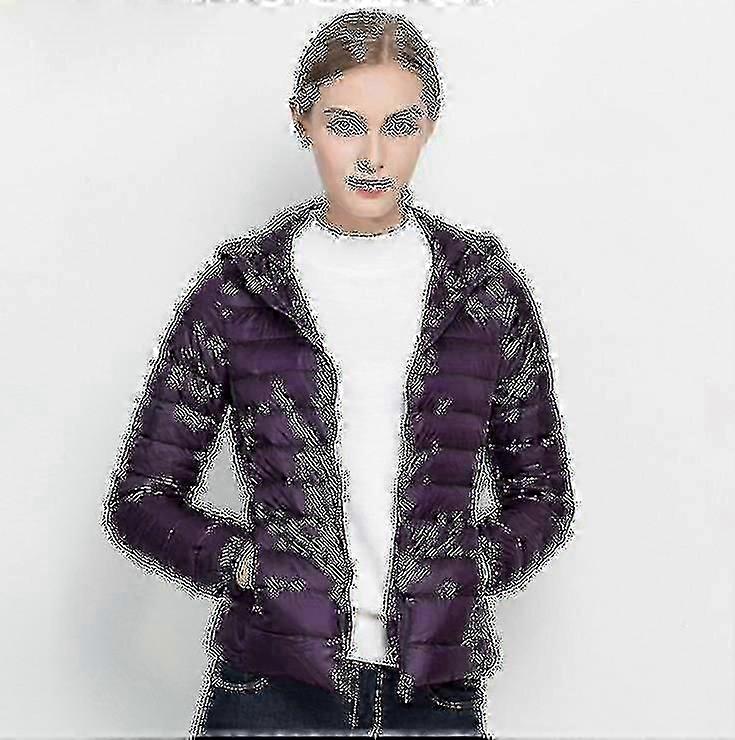 Women Ultra Light Down Jacket with White Duck Down Hooded Jackets Long ...