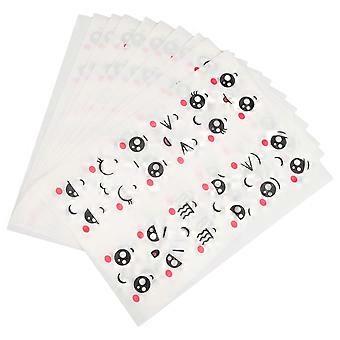 Sticker Decor Cute Sticker for Easter Egg Decoration 10 Sheets Face ...