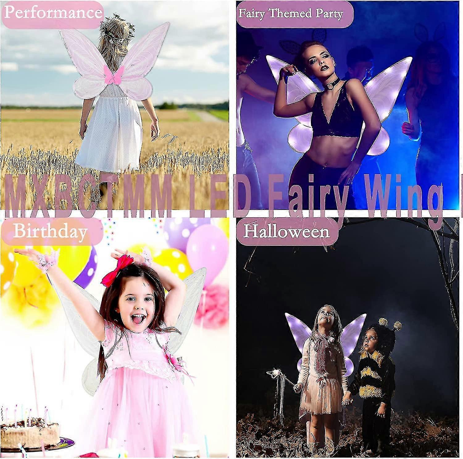 Fairy Wings Light Up Butterfly Wings Sparkly Led Fairy Wings Christmas ...