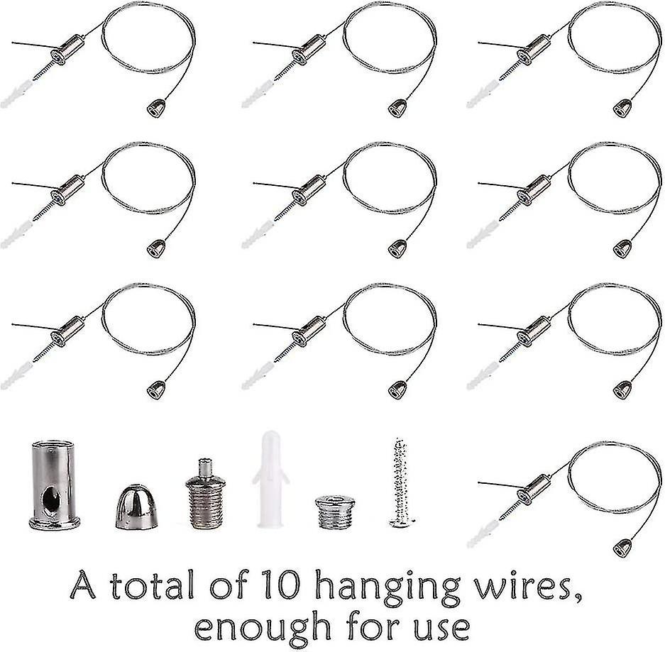 10pcs Stainless Steel Wire Rope Hook, Stainless Steel Rope Hanging Wire ...