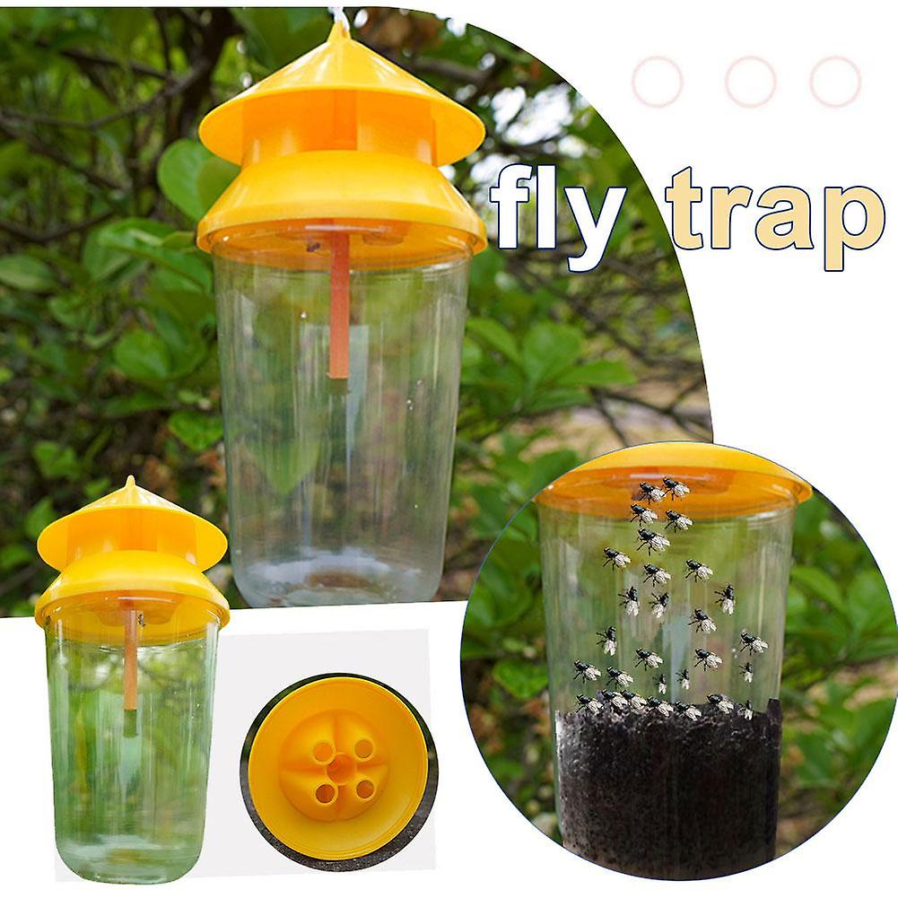 Fruit Fly Trap Killer Yellow Plastic Drosophila Trap Anti Fly Fruit Fly ...