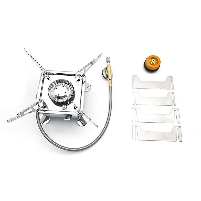 Portable foldable square cooking stove outdoor camping combustor cooker ...