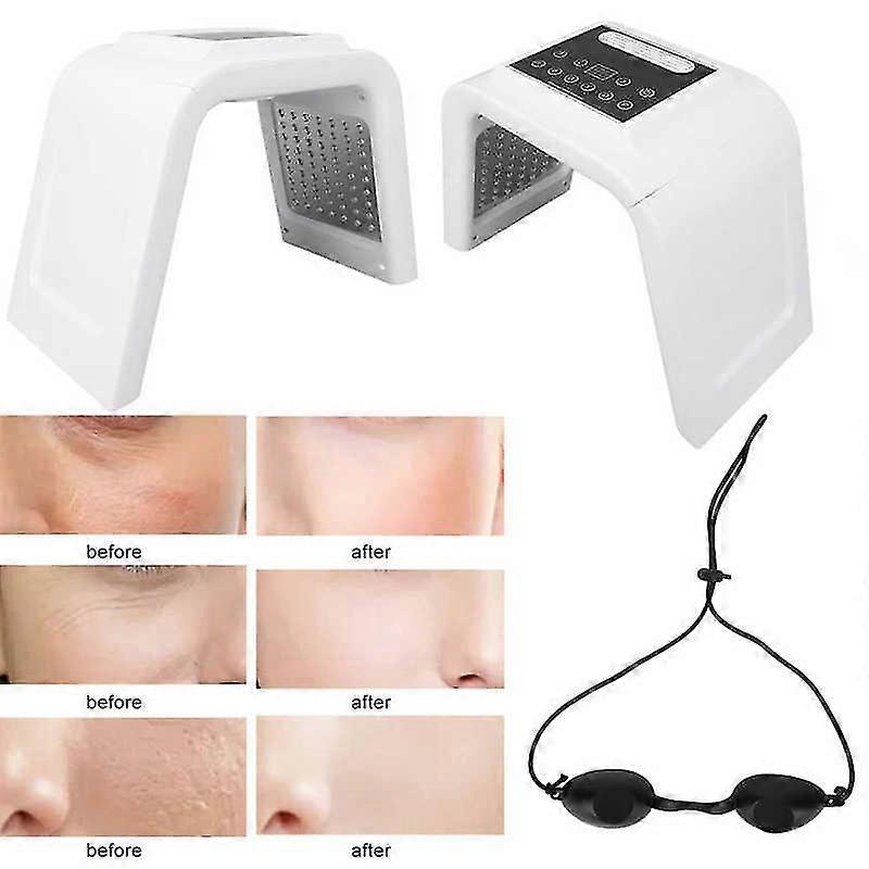 6 Color led face skin care light machine with spray foldable ...